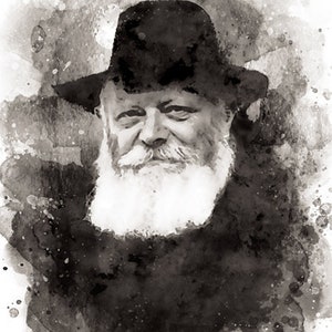 The Lubavitcher Rebbe, Judaism, Chabad Art for Jewish Home. Premium ...