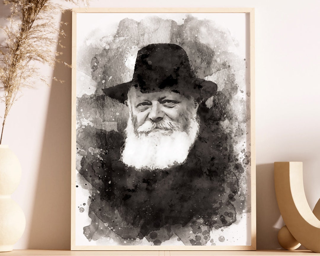 The Lubavitcher Rebbe, Judaism, Chabad Art for Jewish Home. Premium ...