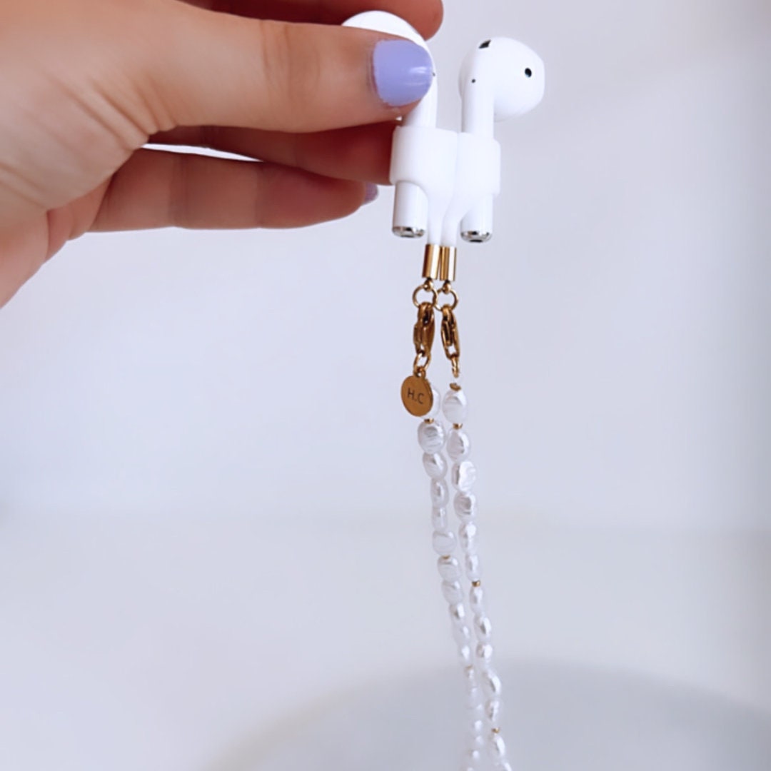 Pearls AirPod Strap Glasses Cord Made of Stainless Steel - Etsy