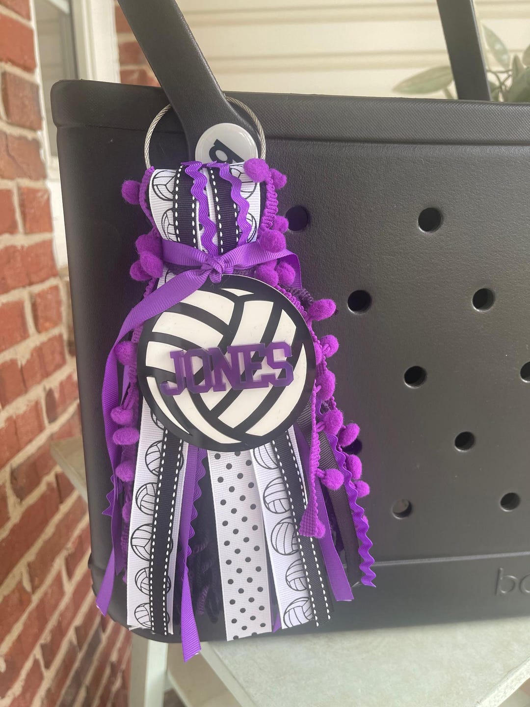 Volleyball Bag Tassel: Sports Team Charm, Initial Tag - Etsy