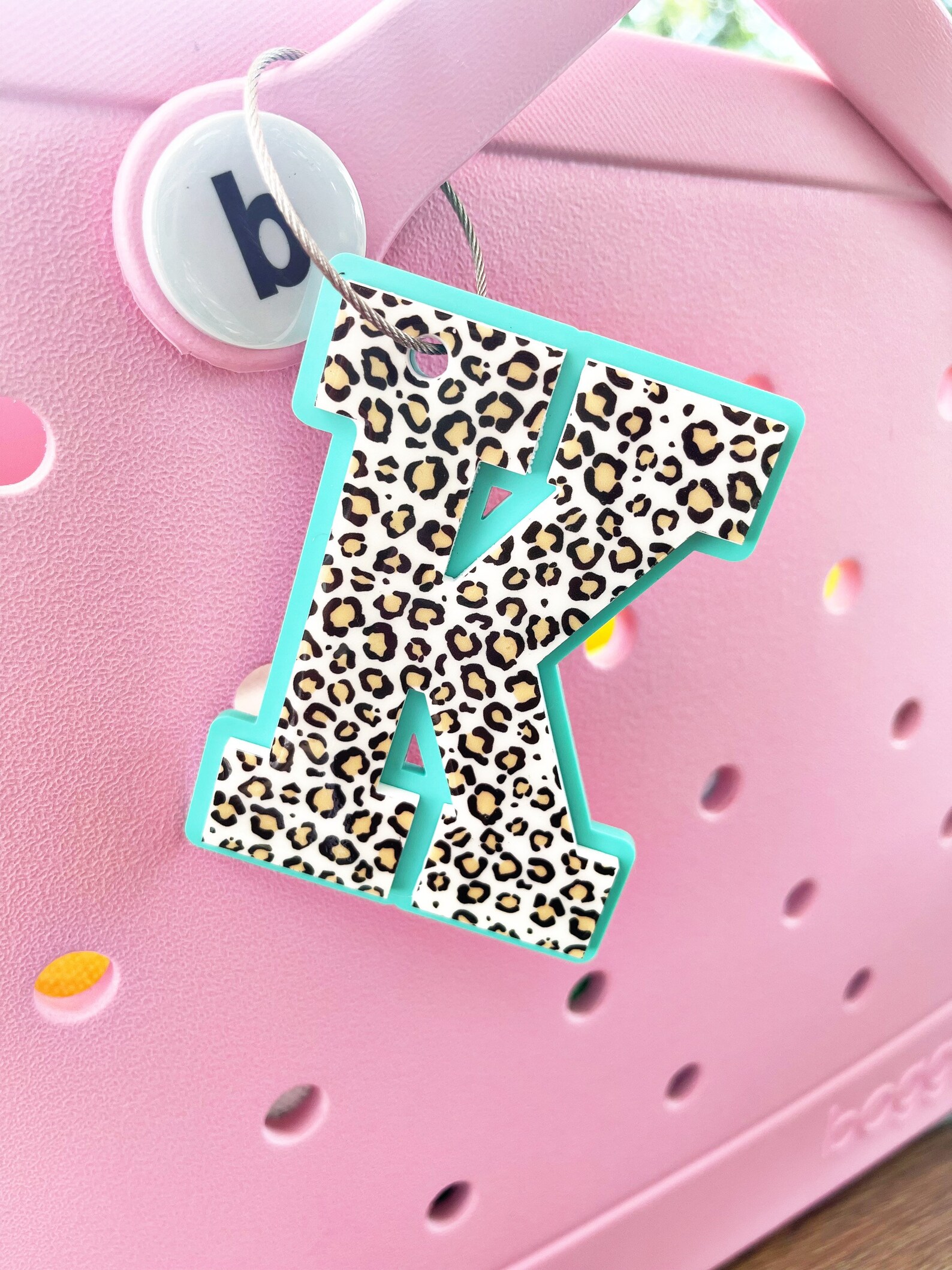 Monogram Bag Tag Bag Charm Acrylic Bag Tag Beach Bag Tag - Etsy