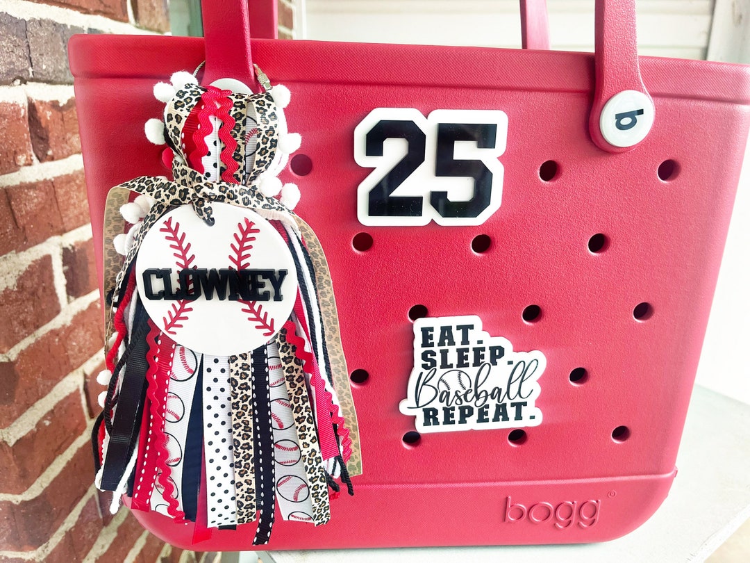 Personalized Baseball Bag Tag: Acrylic Charm With Tassel - Etsy