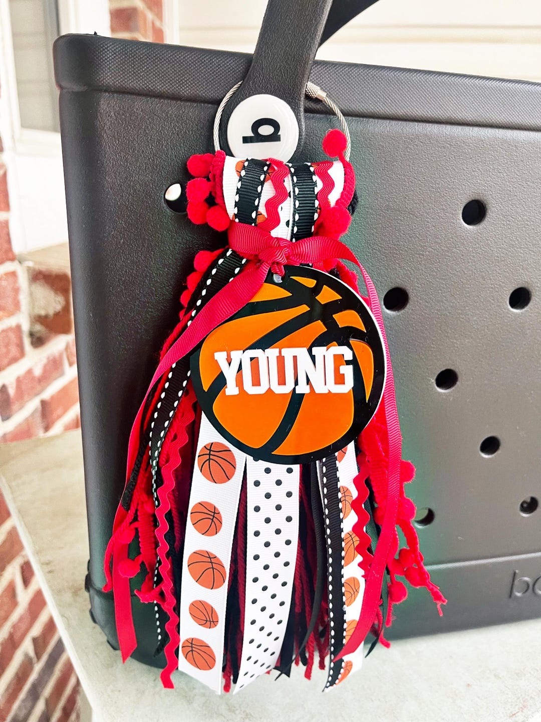 Basketball Bag Tag, Bag Charm, Acrylic Bag Tag, Sports Bag Tag ...