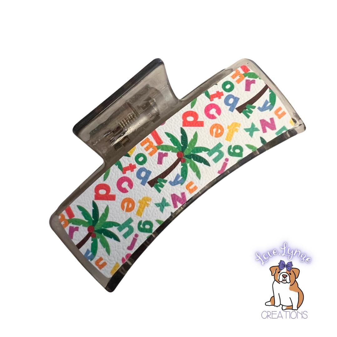Boom Chicka Claw Clip – Alphabet, Coconut Tree, Read Across America ...