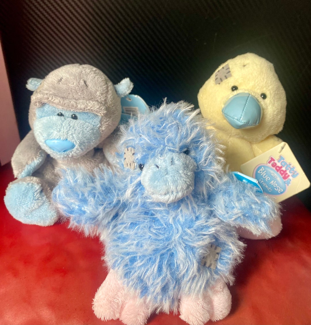 Retired. Rare. Blue Nose Friends. Canary, Baboon, and Chick. Plushie ...