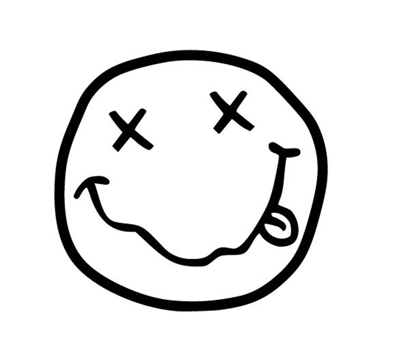 Nirvana Smiley Face SVG Digital File Silhouette Clip Art | Etsy
