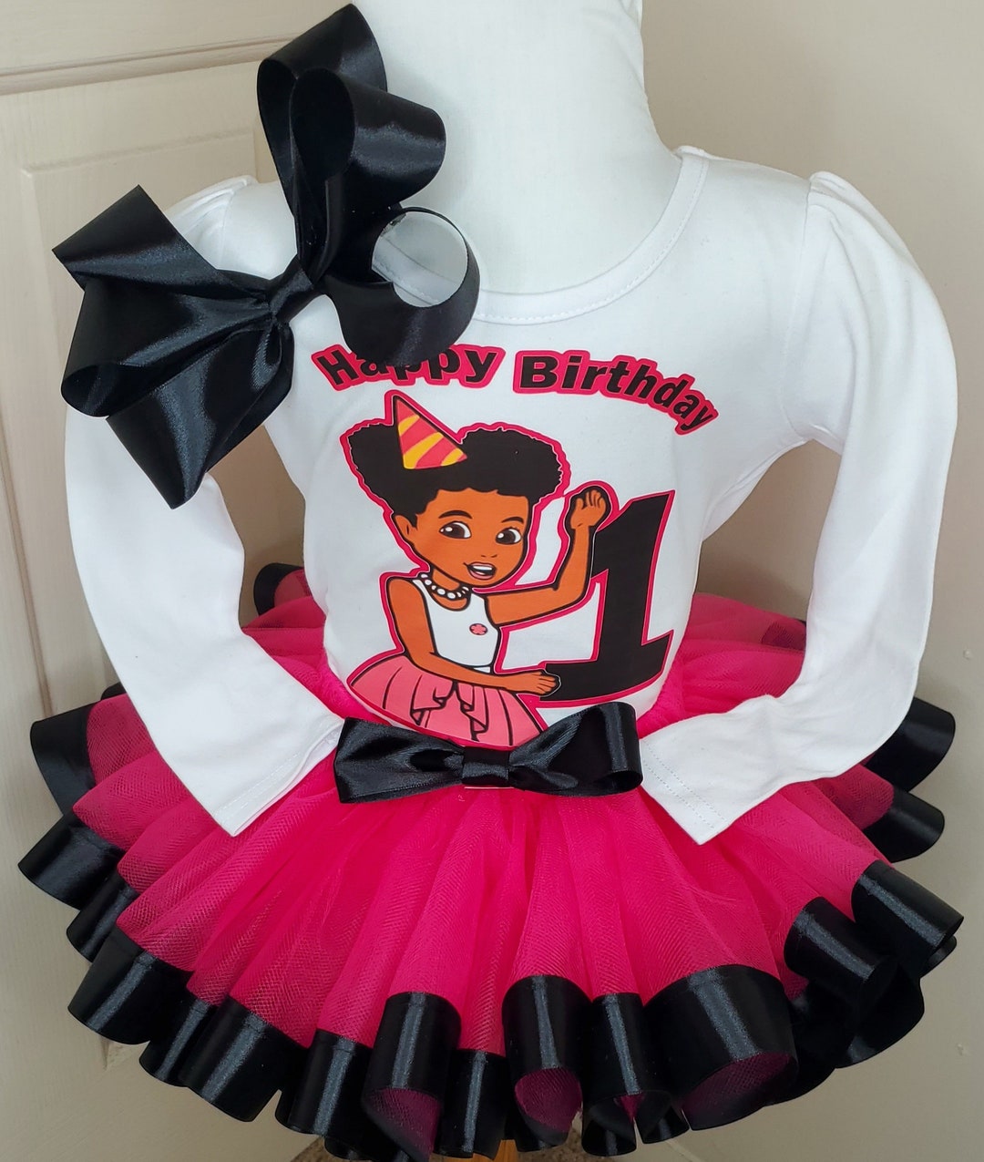 1ST BIRTHDAY OUTFIT Personalized Birthday Outfit, Tutu Skirt Set With ...