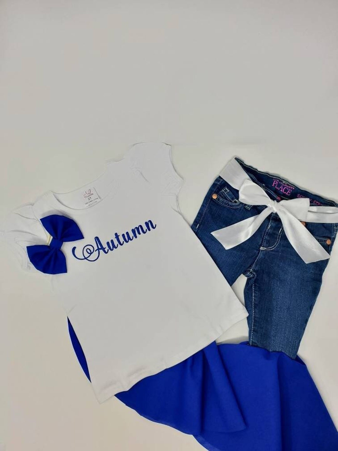 Personalized Bell Bottom Outfit, Toddler Girl Bell Bottom Outfit, Baby ...