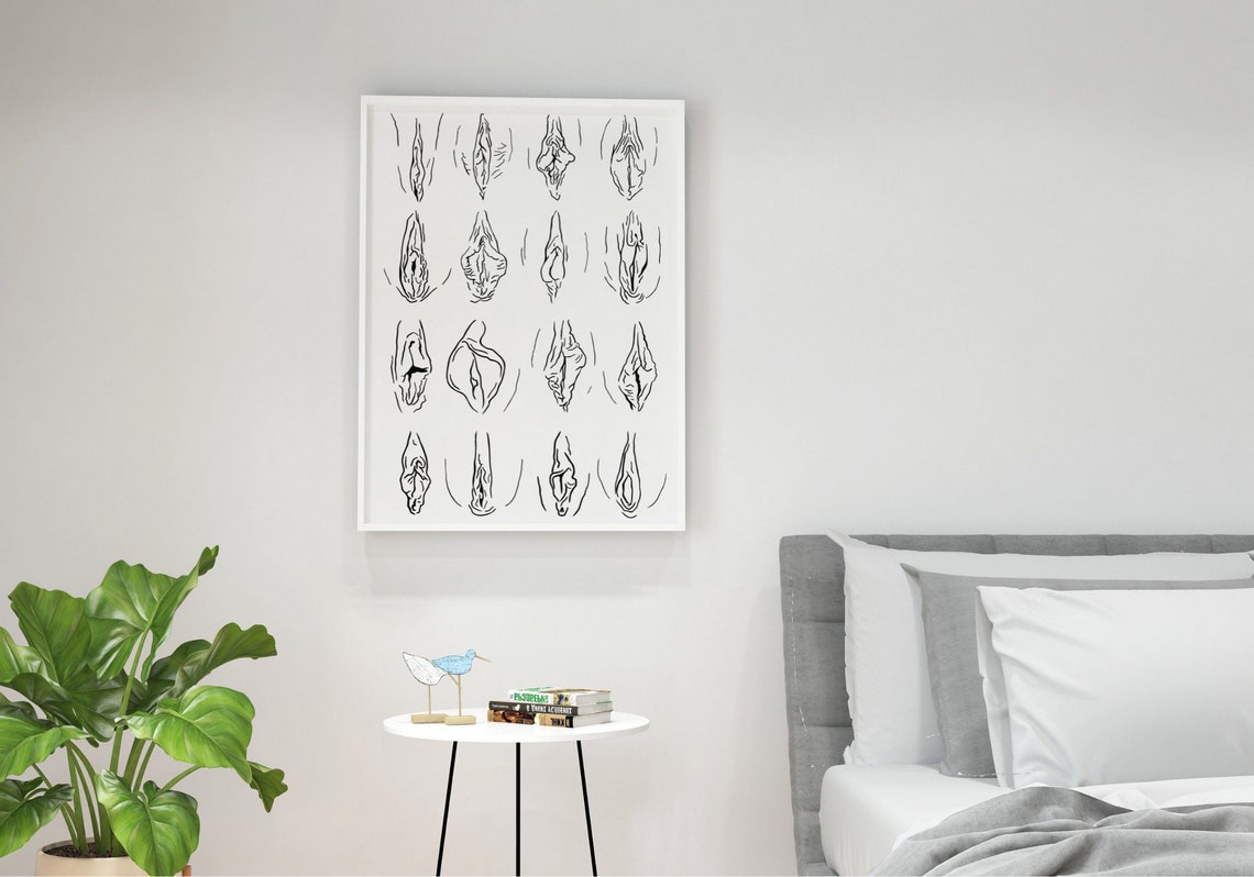 Vaginas Different Types Beautiful Vaginas Quirky Line Art | Etsy