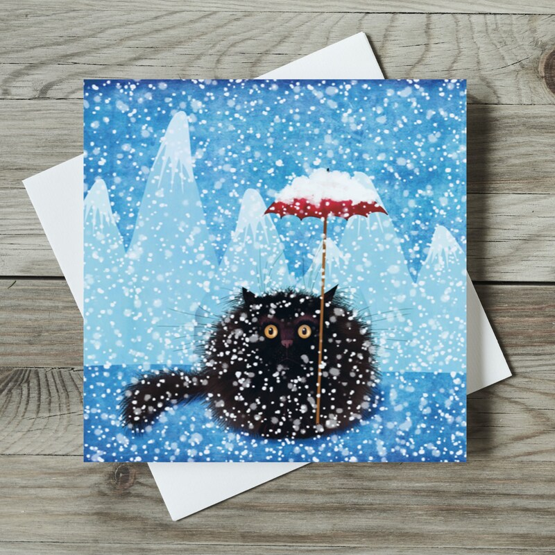 Cat Christmas Cards - Etsy