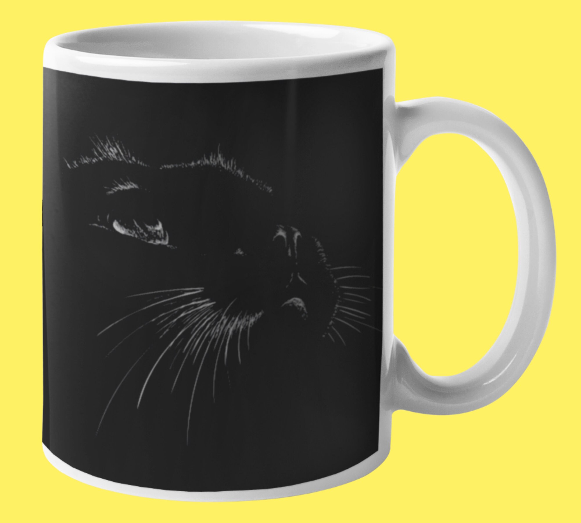 Black Magic Black Cat Mug Design Cat Lover Mug Cute Cat Mug | Etsy