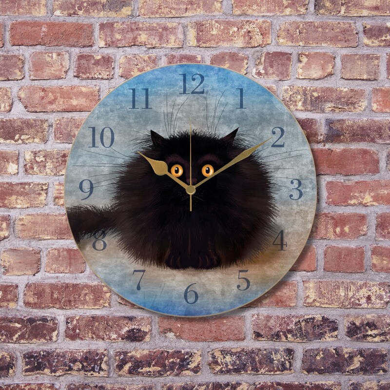 Cat Wall Clock - Etsy