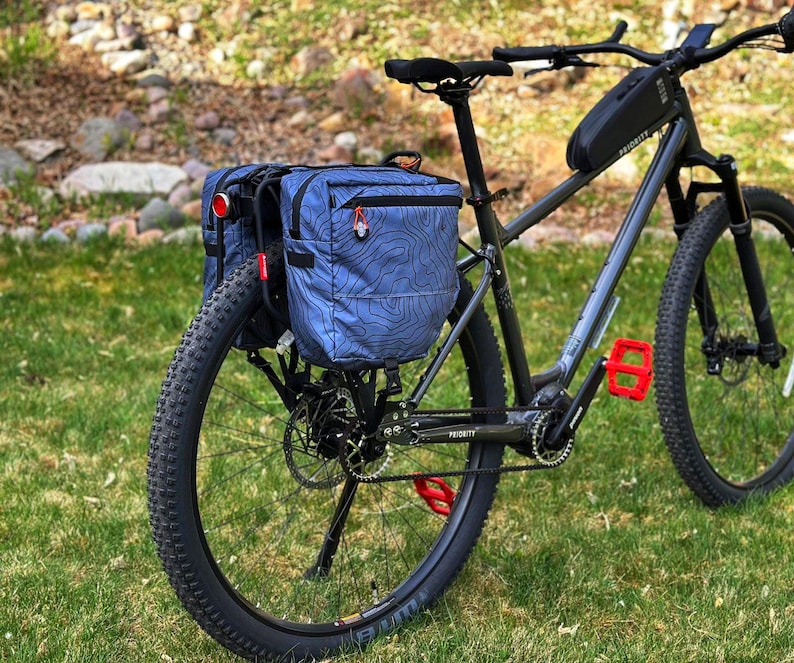 Colorful Bicycle Rack Bag Set, Handmade Bike Pannier, Bike Accessories ...