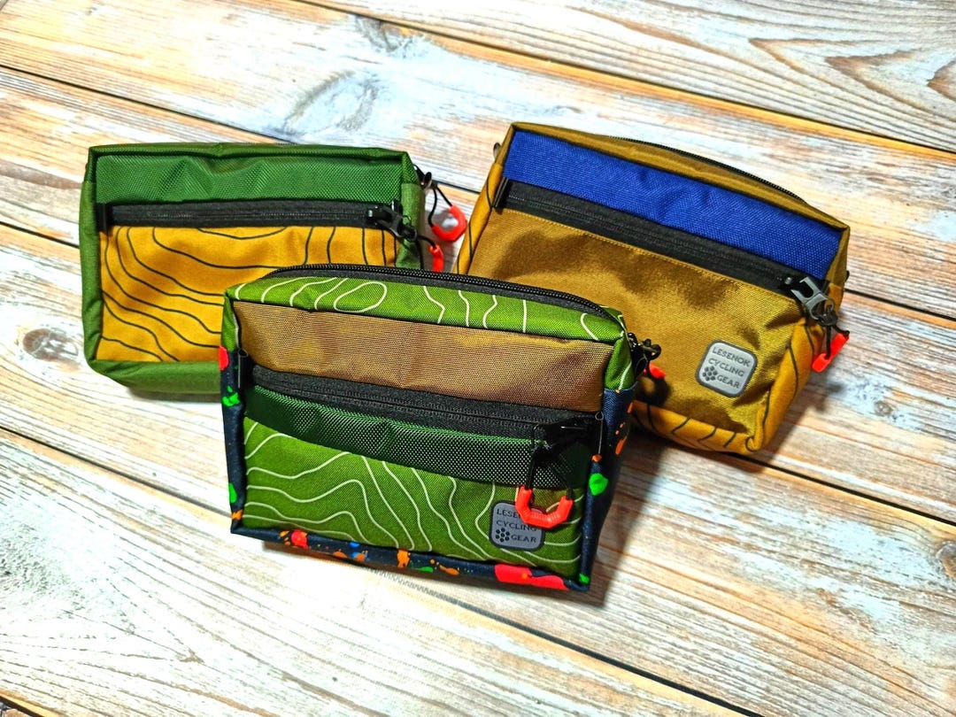 Recycled Handlebar Bike Bag, Small Cycling Organizer, Eco Friendly ...