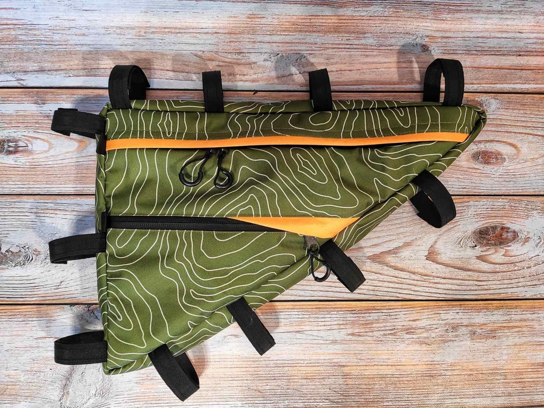 Cycling Bike Bag Gifts, Custom Bike Frame Bag Green, Cycling Bags ...
