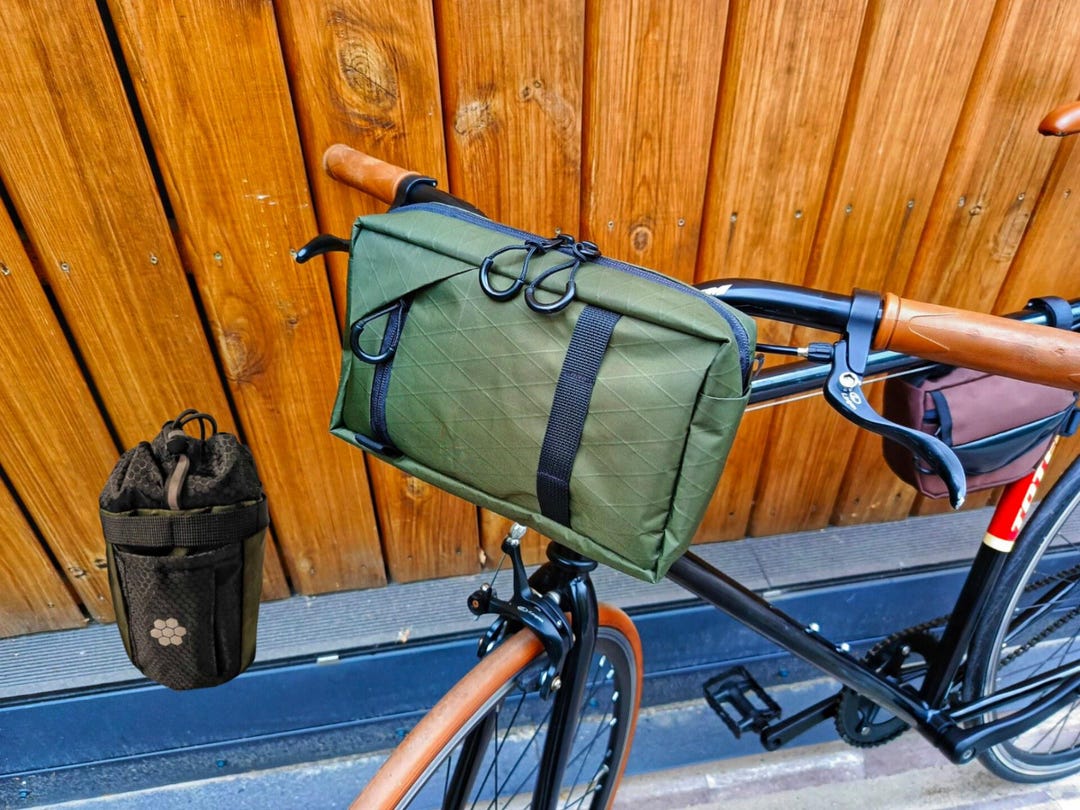 Mini Bike Bag X-pac Compact Green Bike Handlebar Bag for Tools ...