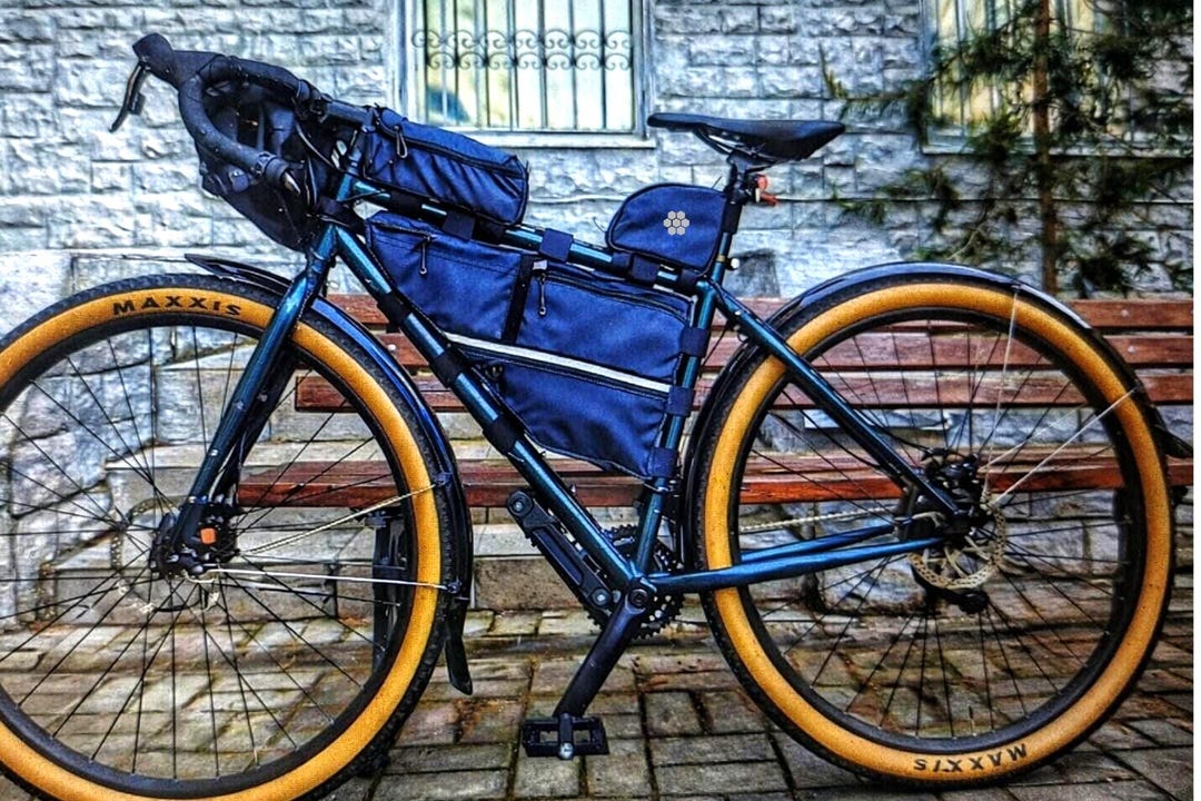 Set Gravel Trip 4-piece Bikepacking Bag Blue (custom) – Handlebar ...