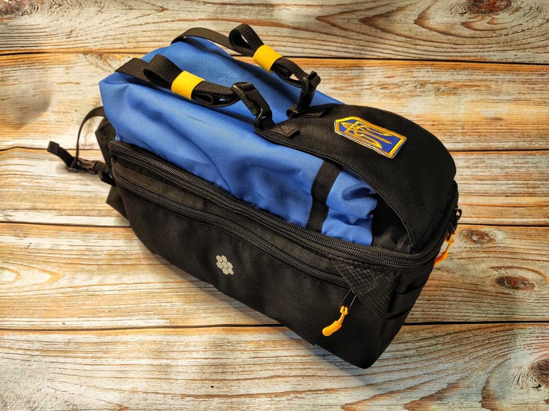 Cycling Bag on Bike Rack. Custom Color. Road Trip Sport Bag. Bike Bag ...