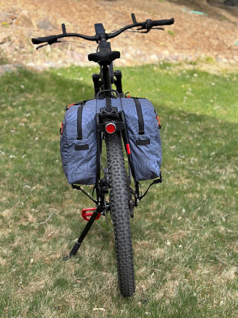 Colorful Bicycle Rack Bag Set, Handmade Bike Pannier, Bike Accessories ...