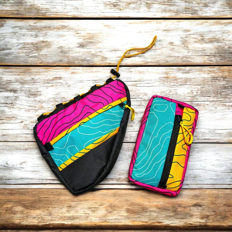 Colorful Bike Frame Bag Set, Bikepacking Accessory, Cycling Storage ...