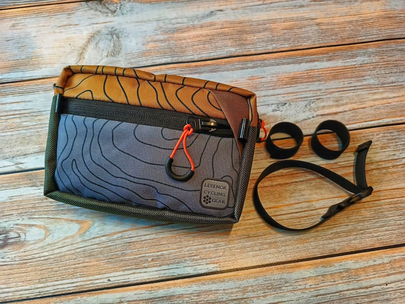 Recycled Handlebar Bike Bag, Small Cycling Organizer, Eco Friendly ...