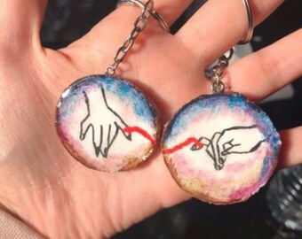 Red Wire Keychain - Etsy