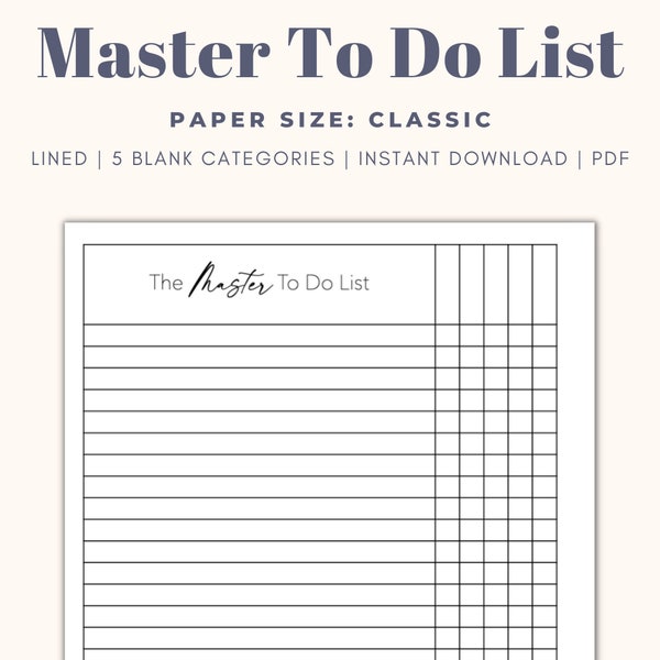 Inbox Checklist Template - Etsy