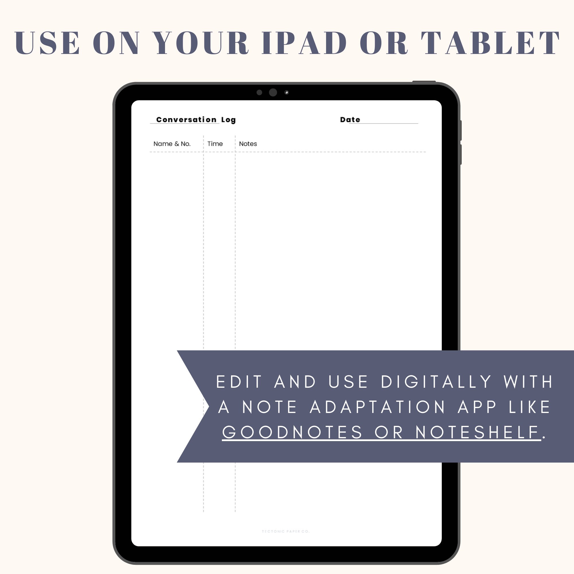 A4 Conversation Log, Conversation Tracker, Conversation Log Printable ...