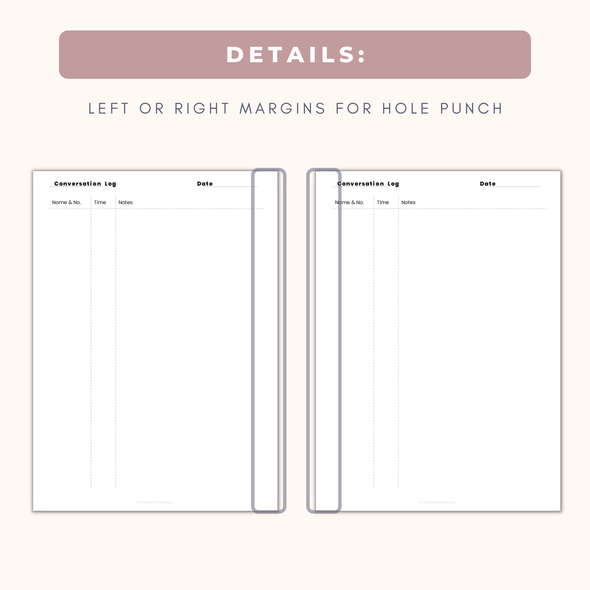 A4 Conversation Log, Conversation Tracker, Conversation Log Printable ...