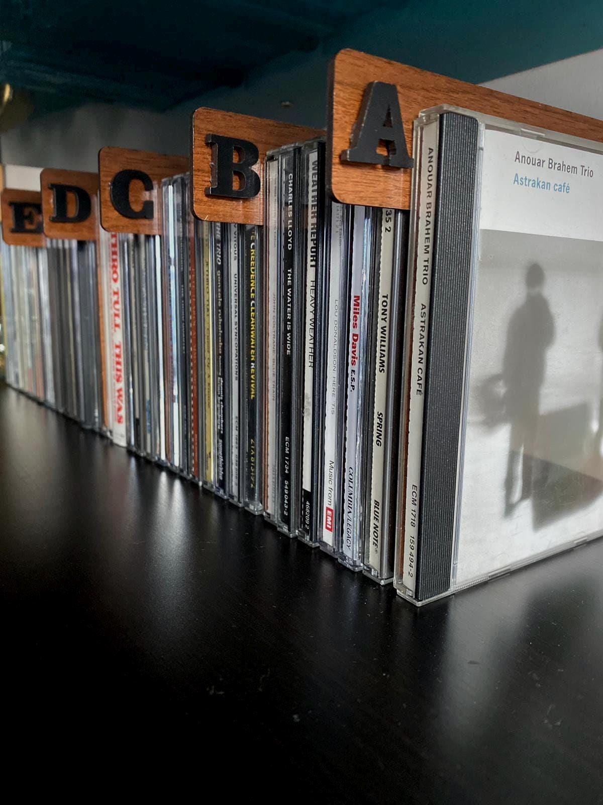 CD Dividers 26 Full Wood Set Wood Dividers Wallnut - Etsy