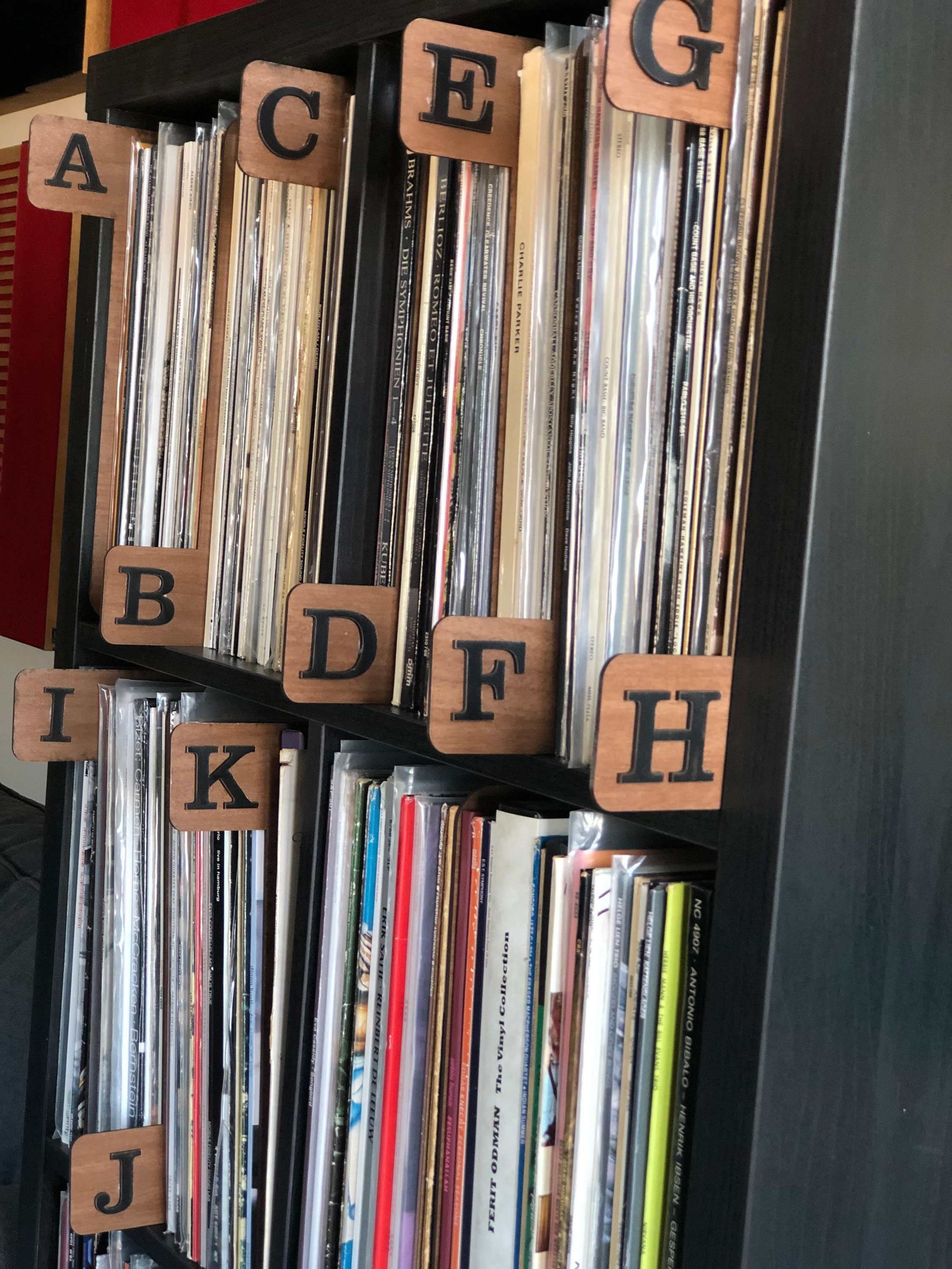 LP Dividers Record Dividers Wood Edition Interchangeable - Etsy