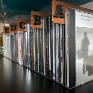 CD Dividers 26 Full Wood Set Wood Dividers Wallnut - Etsy