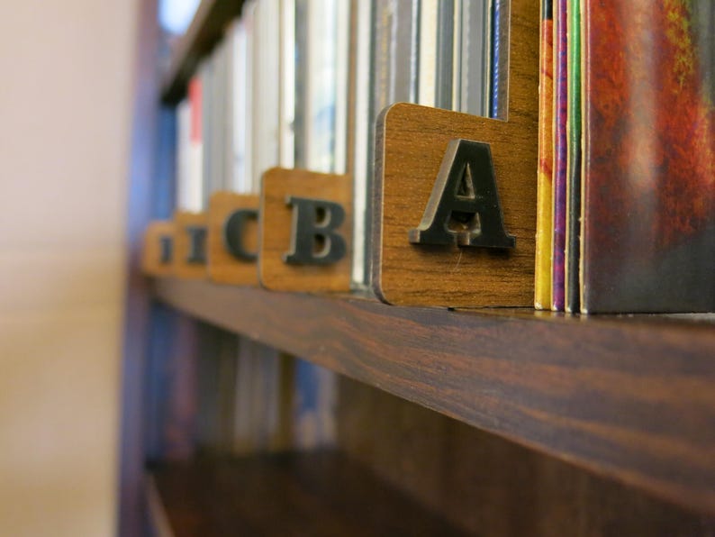 CD Dividers 26 Full Wood Set Wood Dividers Wallnut - Etsy