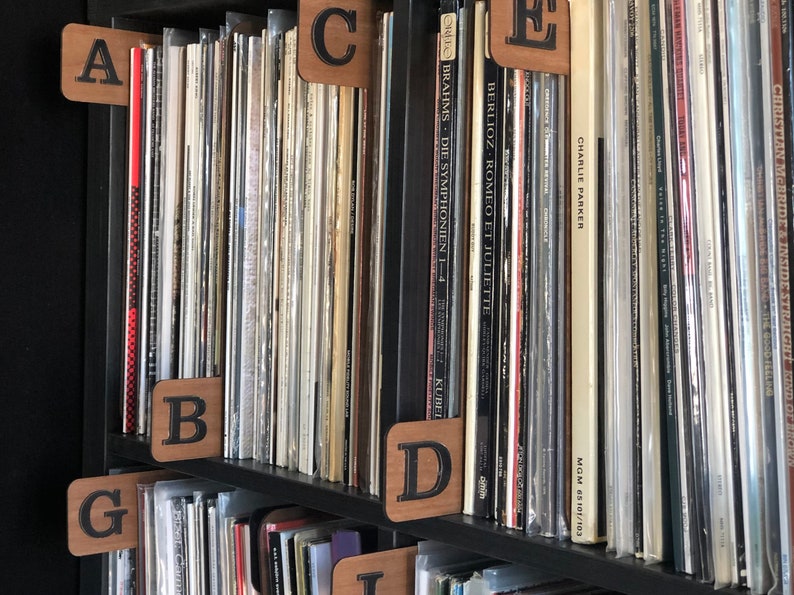LP Dividers Record Dividers Wood Edition Interchangeable - Etsy