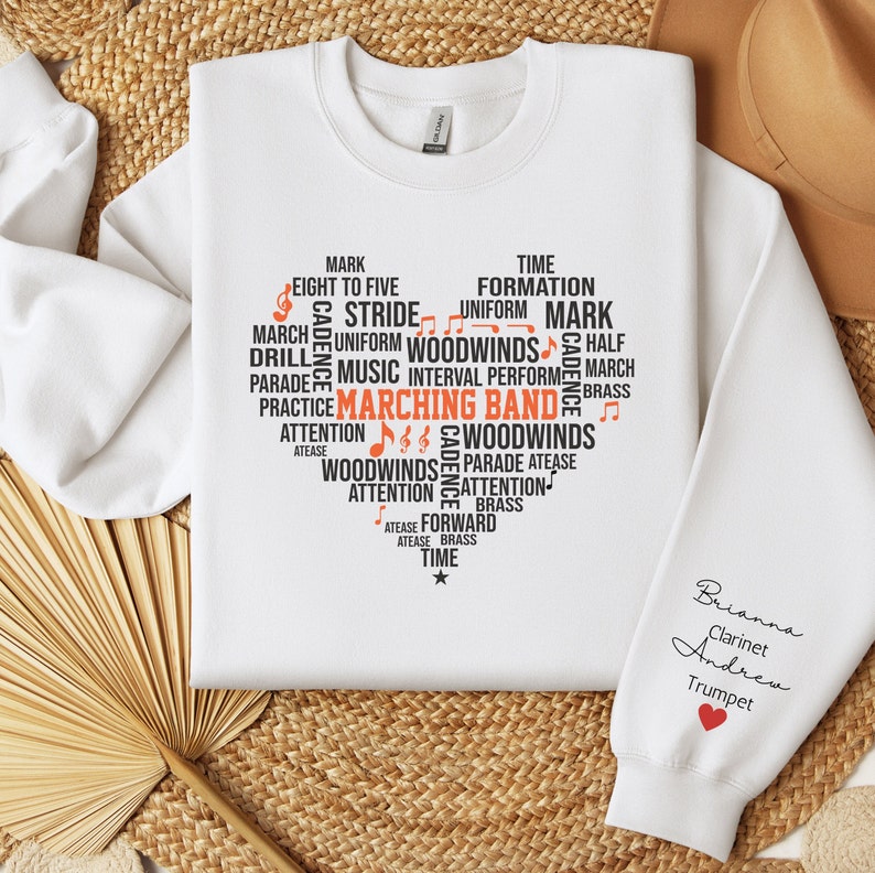 Personalized Marching Band Sweatshirt, High School Band Shirt, Music ...