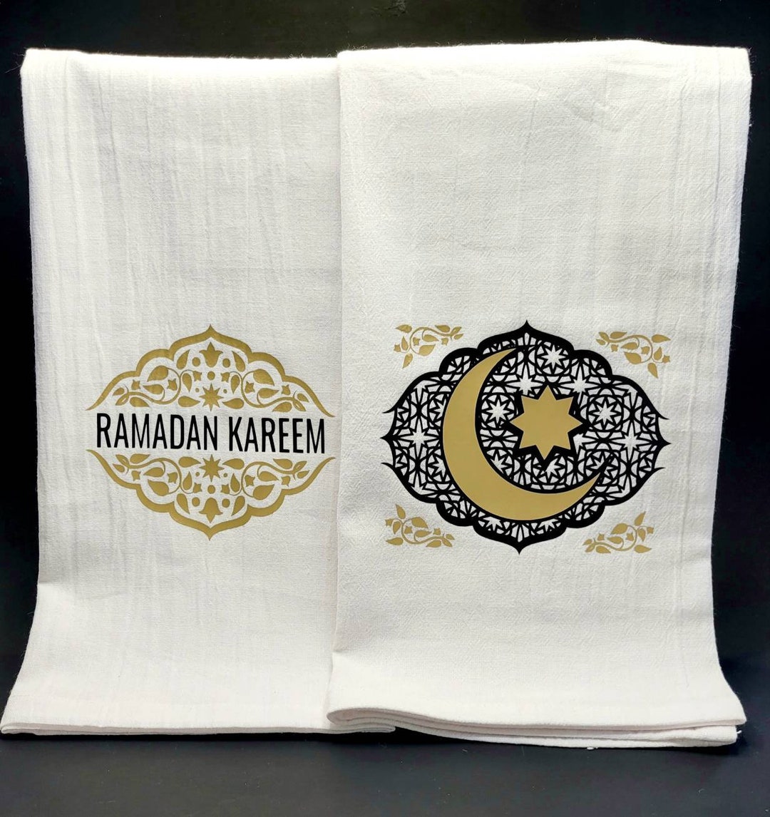 Two Ramadan Hand Towel Set, Ramadan Tea Towels, Ramadan Decoration, Eid ...