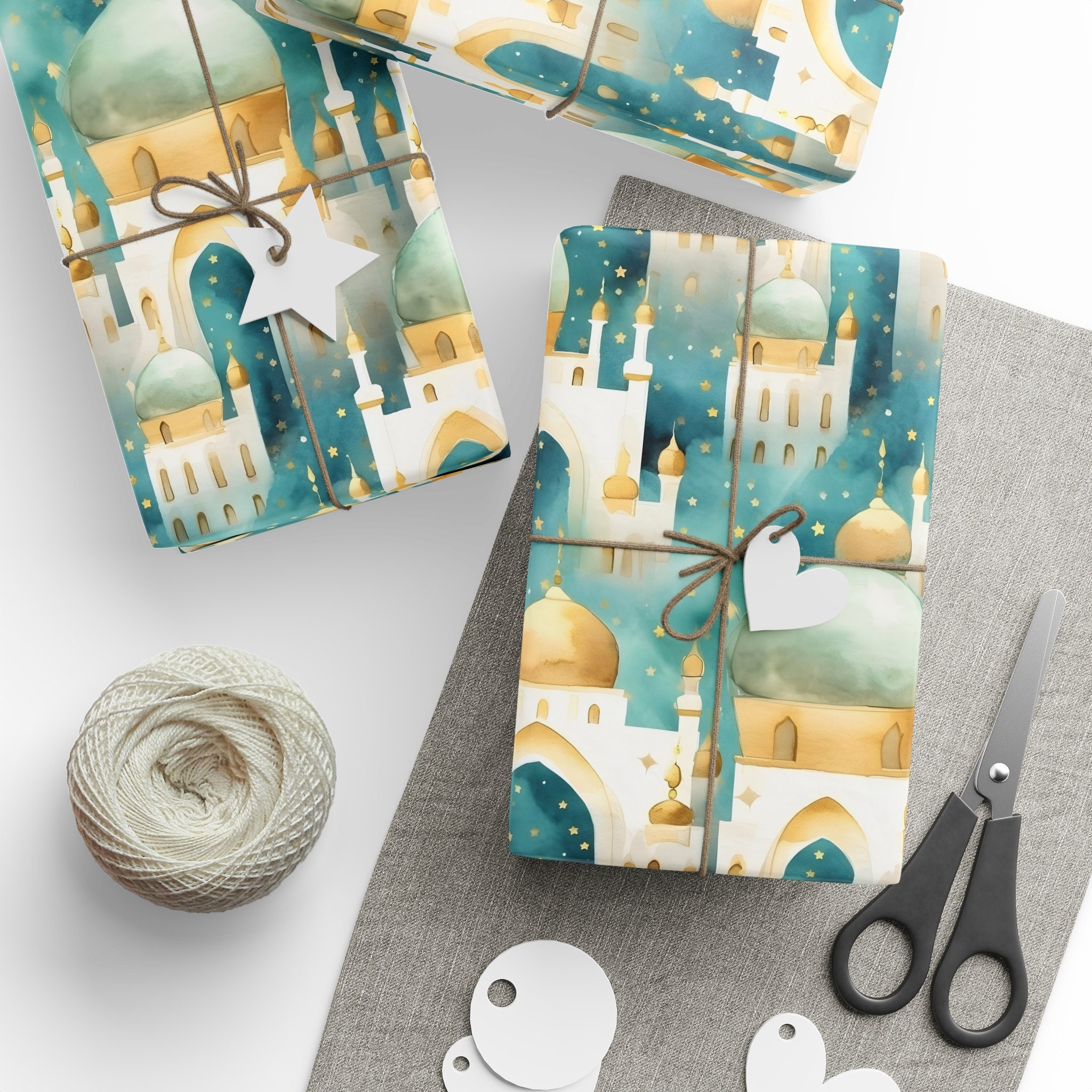 Eid Mubarak Wrapping Papers, Islamic Gift Wrap, Muslim Gifts, Eid Gift ...