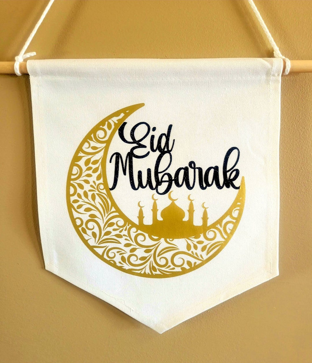Eid Mubarak Door Hanger - Eid Mubarak Canvas Wall Hanging - Etsy