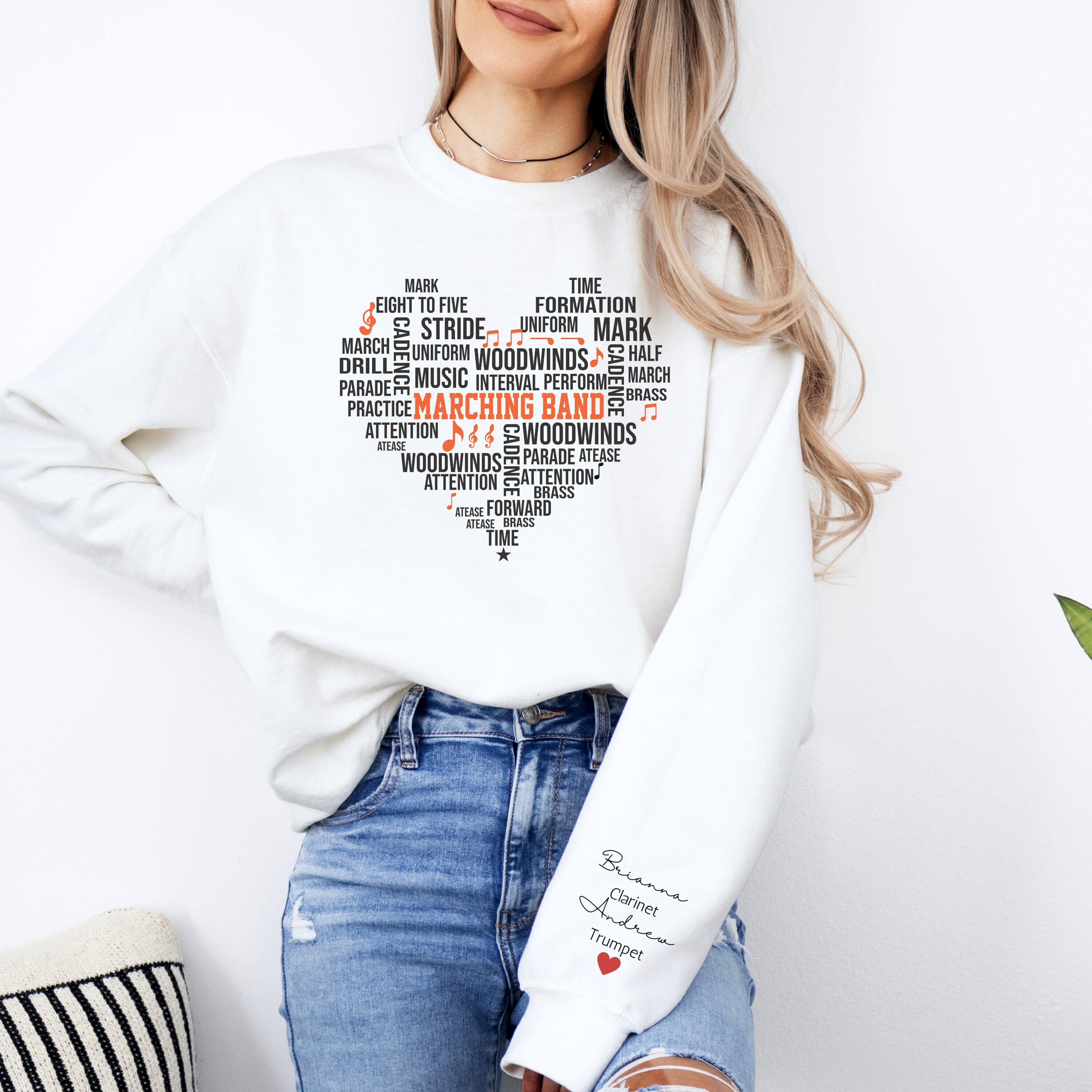 Personalized Marching Band Sweatshirt, High School Band Shirt, Music ...