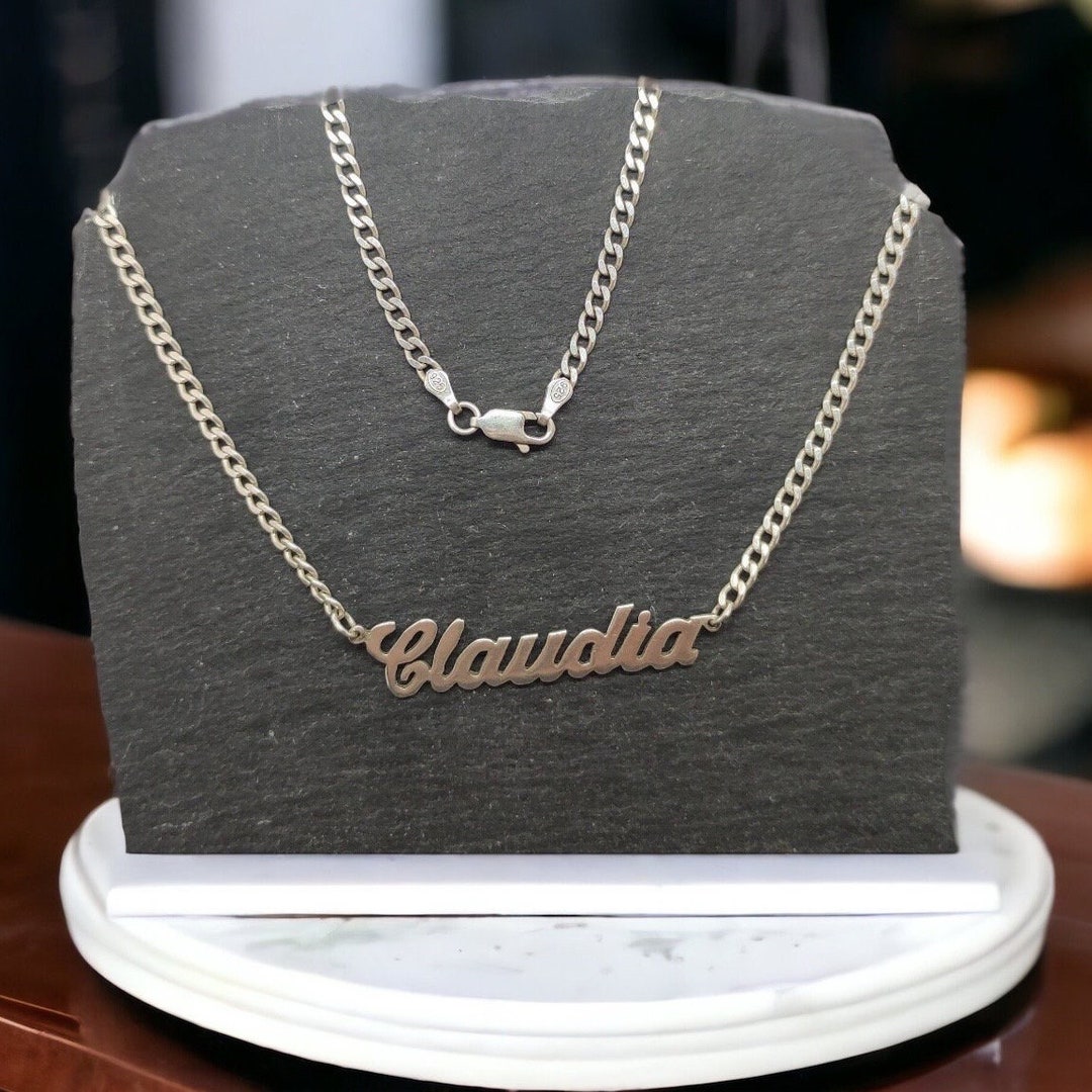Curb Chain 50 Cm Long Claudia Silver Chain 925 Silver Vintage Chain ...