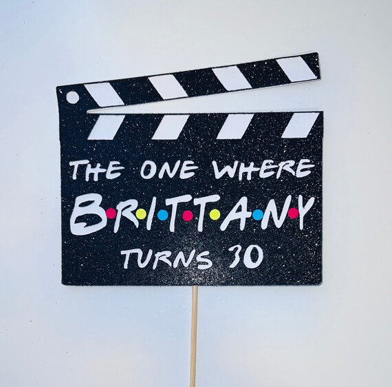 Friends Tv Show Glitter Clapperboard Cake Topper / Friends - Etsy