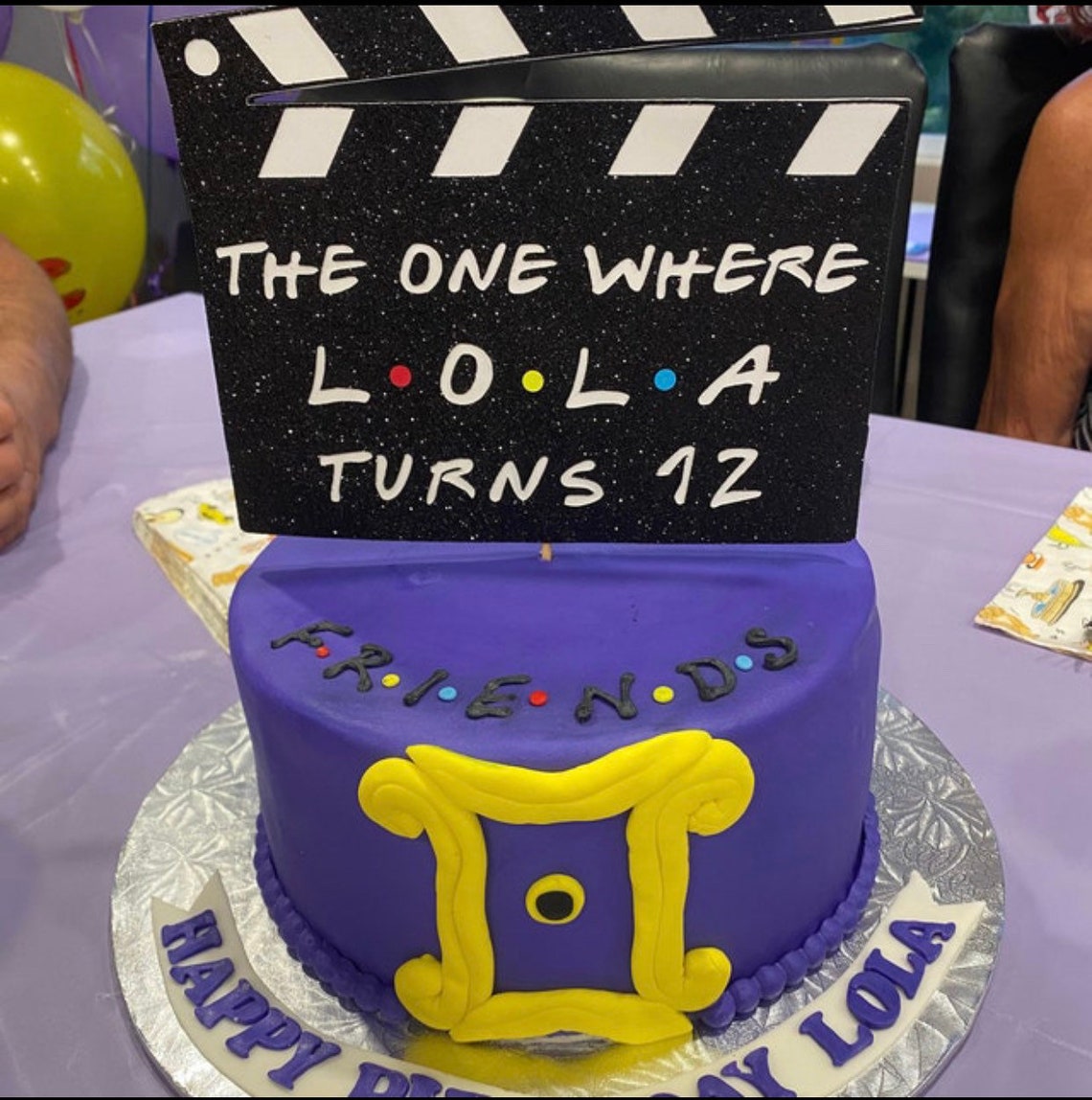 Friends Tv Show Glitter Clapperboard Cake Topper / Friends - Etsy