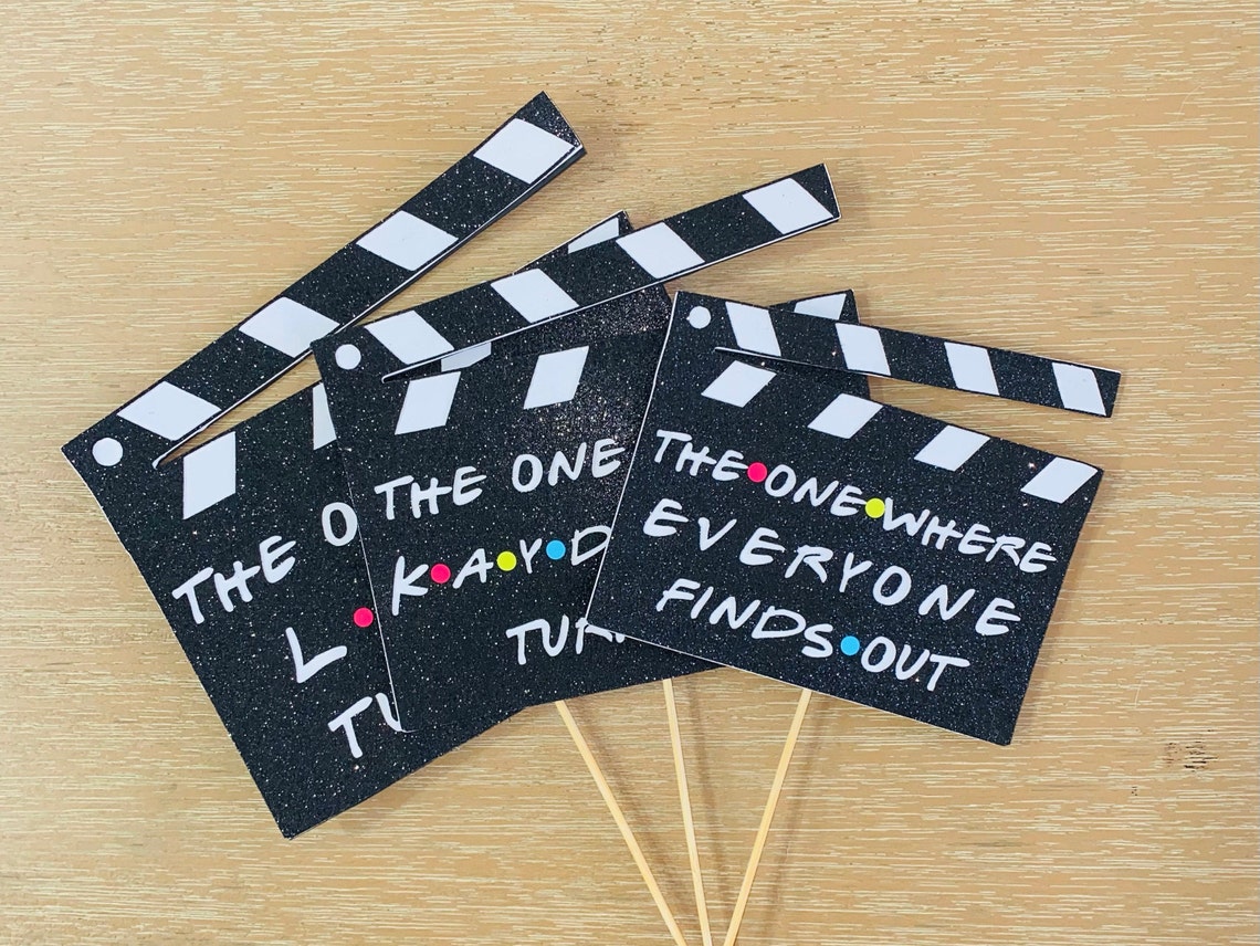 Friends Tv Show Glitter Clapperboard Cake Topper / Friends - Etsy