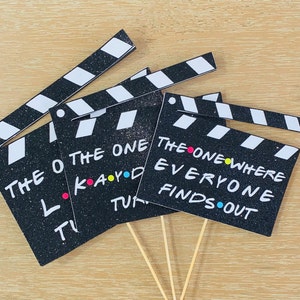 Friends Tv Show Glitter Clapperboard Cake Topper / Friends Theme Party ...