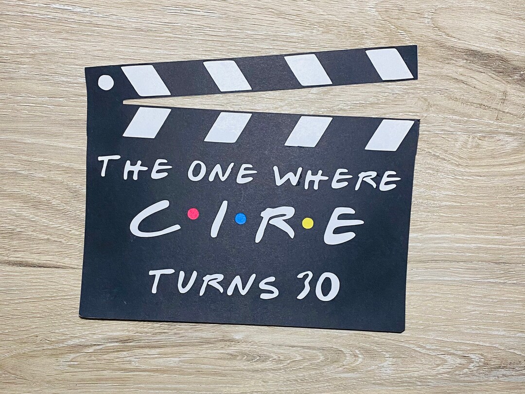 Friends Tv Show Clapperboard Cake Topper / Friends Theme Party / the ...