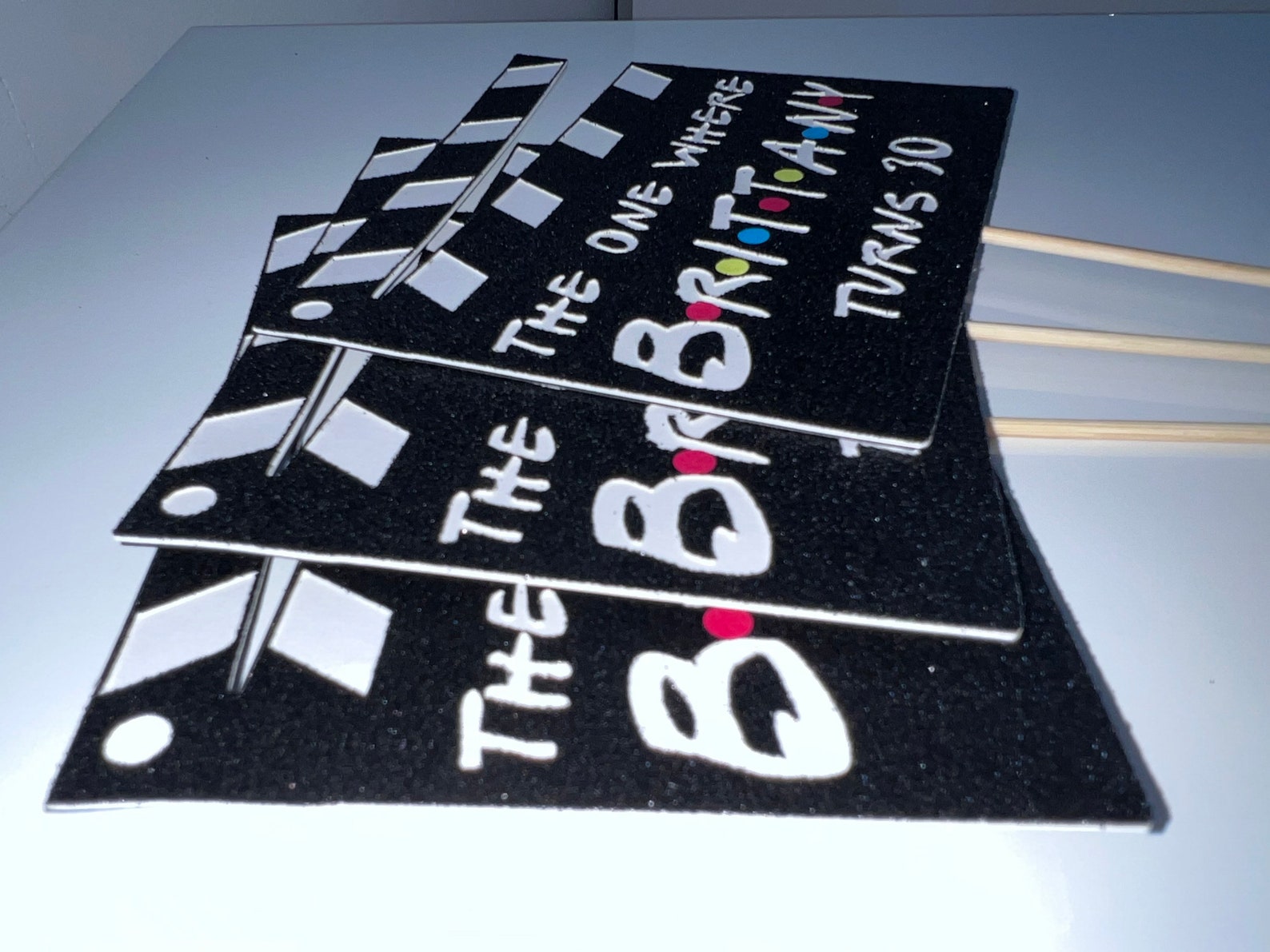 Friends Tv Show Glitter Clapperboard Cake Topper / Friends - Etsy
