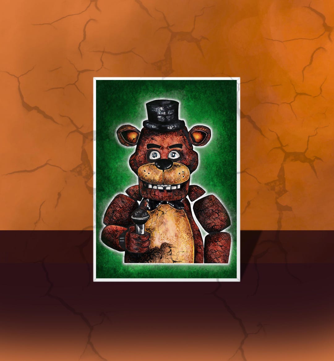 Freddy Fazbear Original Art Print various Poster Sizes Game, Movie ...