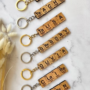 Custom Chemistry Name Keychain, Periodic Table Element Name Keychain ...