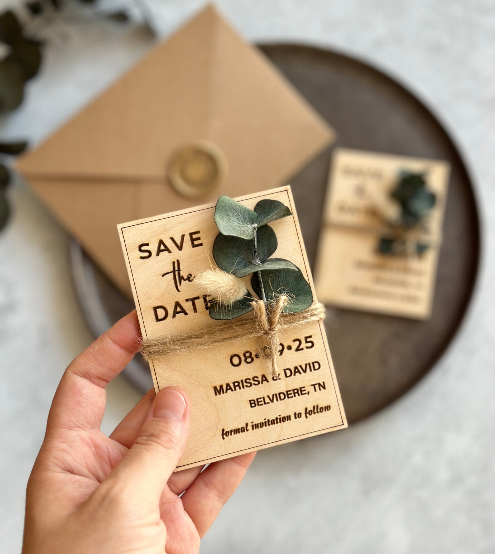 Wooden Floral Wedding Save the Date Magnet, Wedding Save the Date Gifts ...