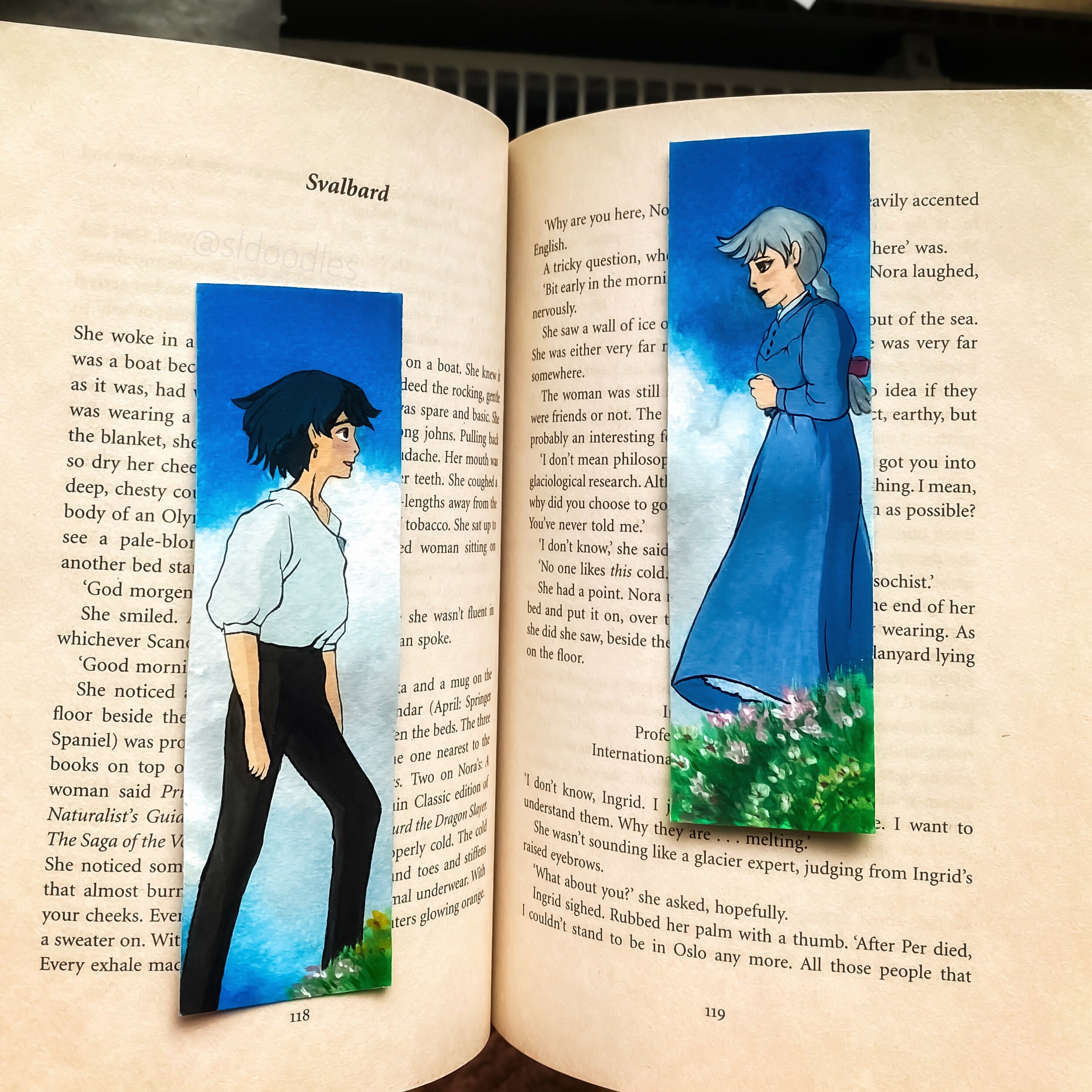 Custom Original Painted Couple Bookmarks Anime Set of 2 - Etsy